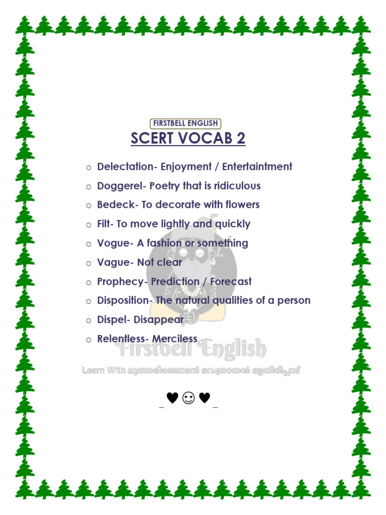 Scert Vocab 2 | PDF