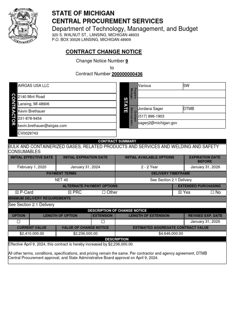 Airgas Contract | PDF | Pricing | Welding