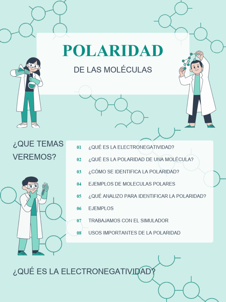 Polaridad de Las Moleculas | PDF | Polaridad química | Enlace covalente