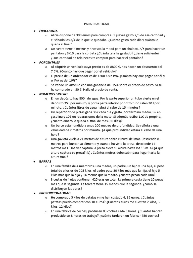 Para Practicar | PDF