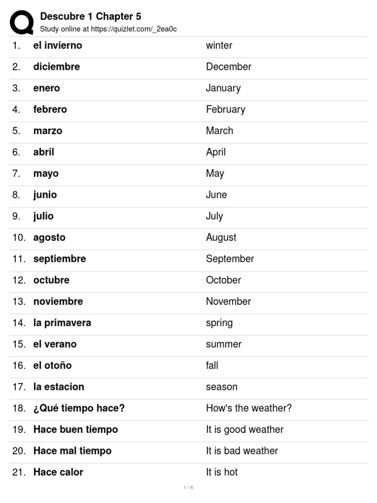 Descubre 1 Chapter 5 | PDF | Fenómenos Periódicos | Estaciones