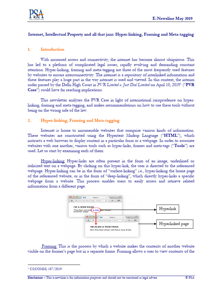Linking Framing | Download Free PDF | Hyperlink | Websites