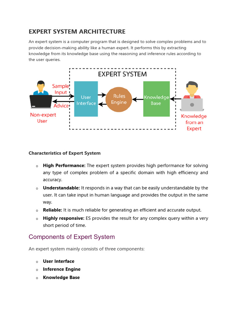Expert System Architecture | PDF | Cross Validation (Statistics ...