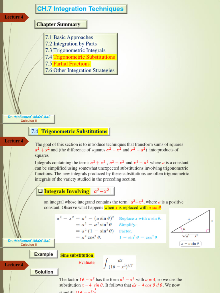 Lecture 04 Calculus II New 1 | PDF | Integral | Mathematics