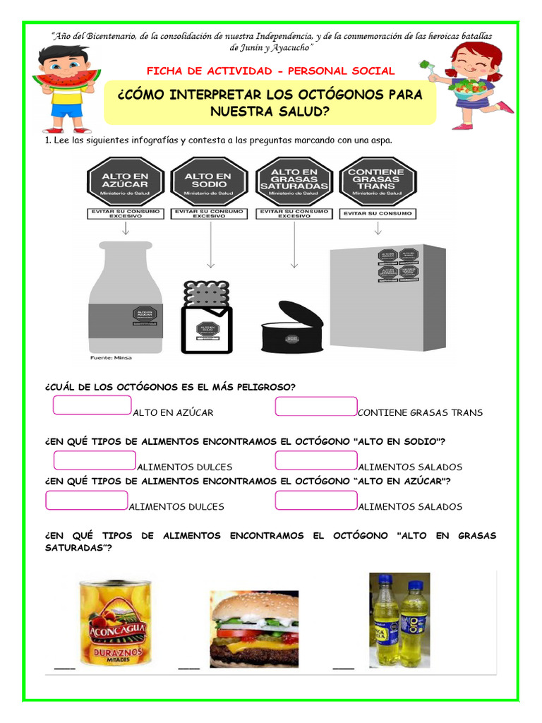 Ficha - Como Interpretar Los Octógonos para Nuestra Salud | PDF | Alimentos | Obesidad