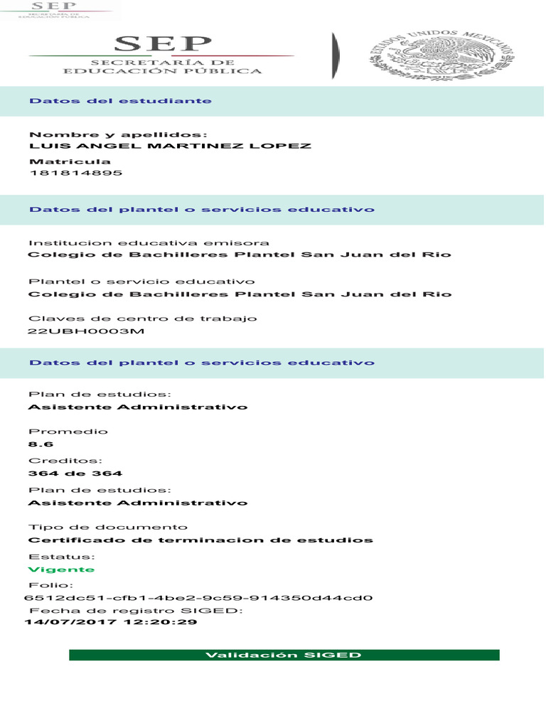 Datos Del Estudiante: Nombre y Apellidos | PDF | Crecimiento personal y ...