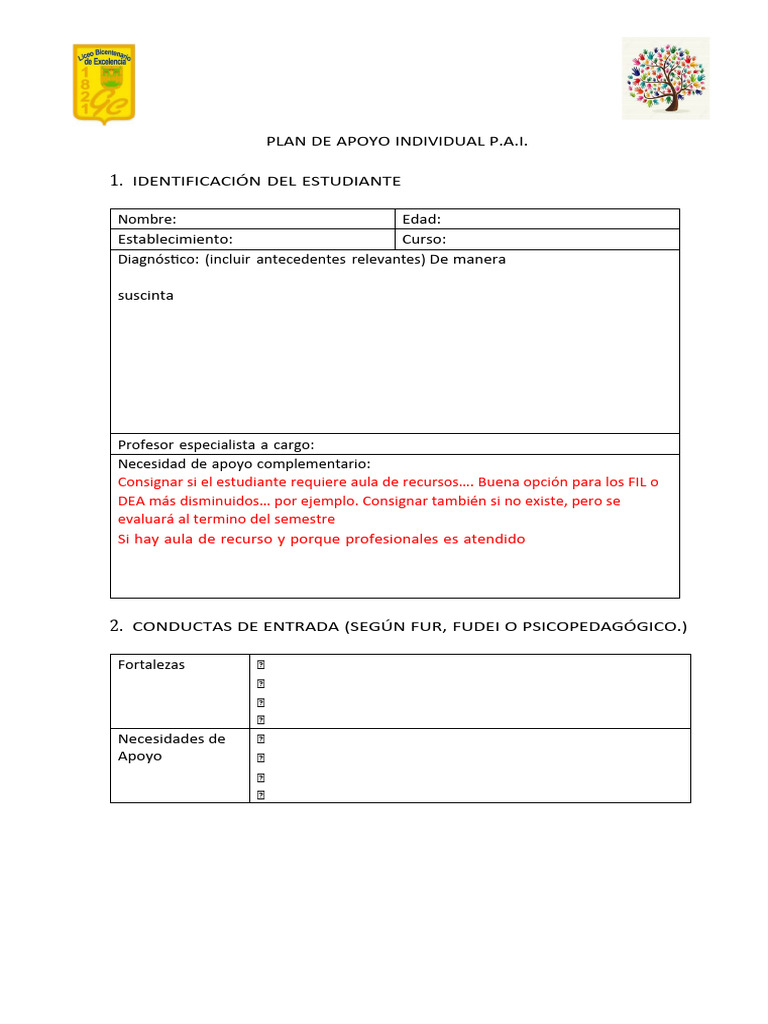Formato PAI | PDF | Salón de clases | Maestros