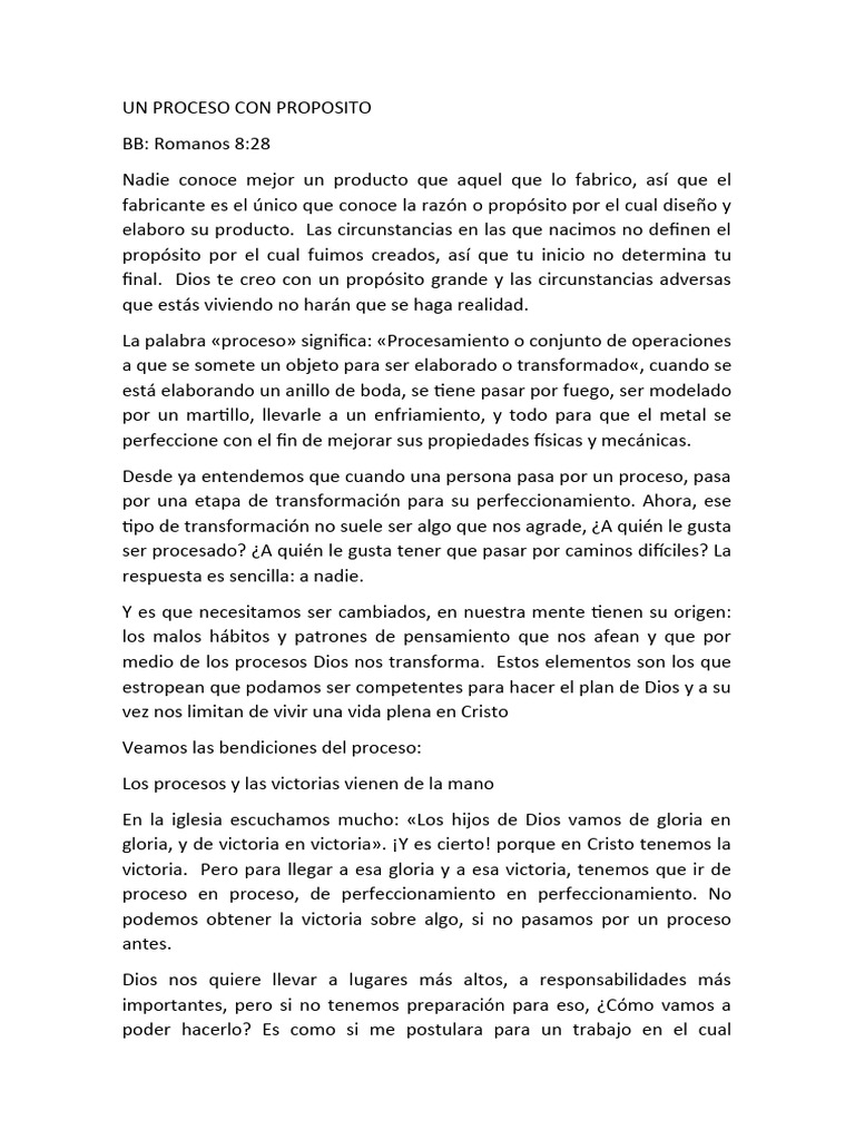Procesos con Propósito en Dios | PDF | Dios