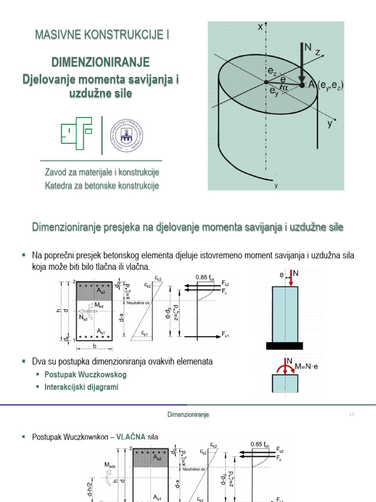 07 Ekscentricno Naprezani Presjeci | PDF