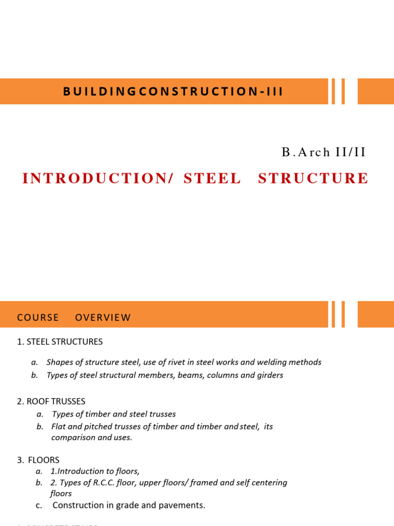 01 - Steel Structures | PDF | Construction | Welding