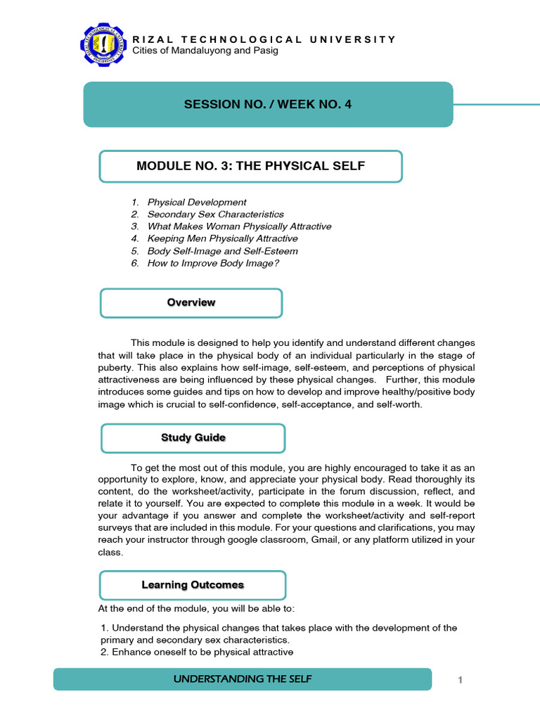 Module-3-The-Physical-Self | PDF | Self Esteem | Physical Attractiveness