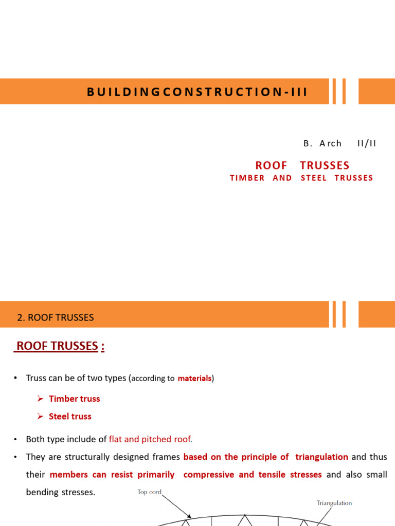 02 - Roof Trusses | PDF | Truss | Framing (Construction)