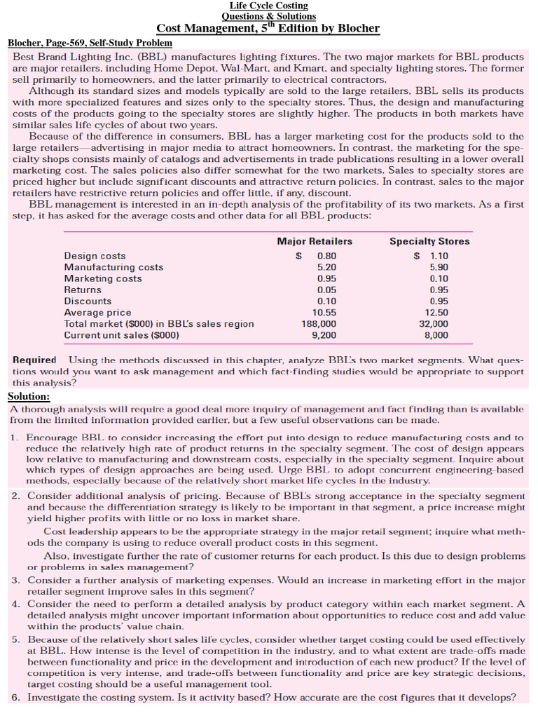 Math Solution (Life Cycle Costing) | PDF | Pricing | Life Cycle Assessment