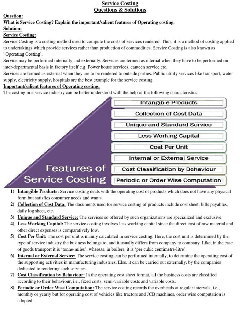 Service Costing (Math Solution) | PDF | Economies | Business Economics