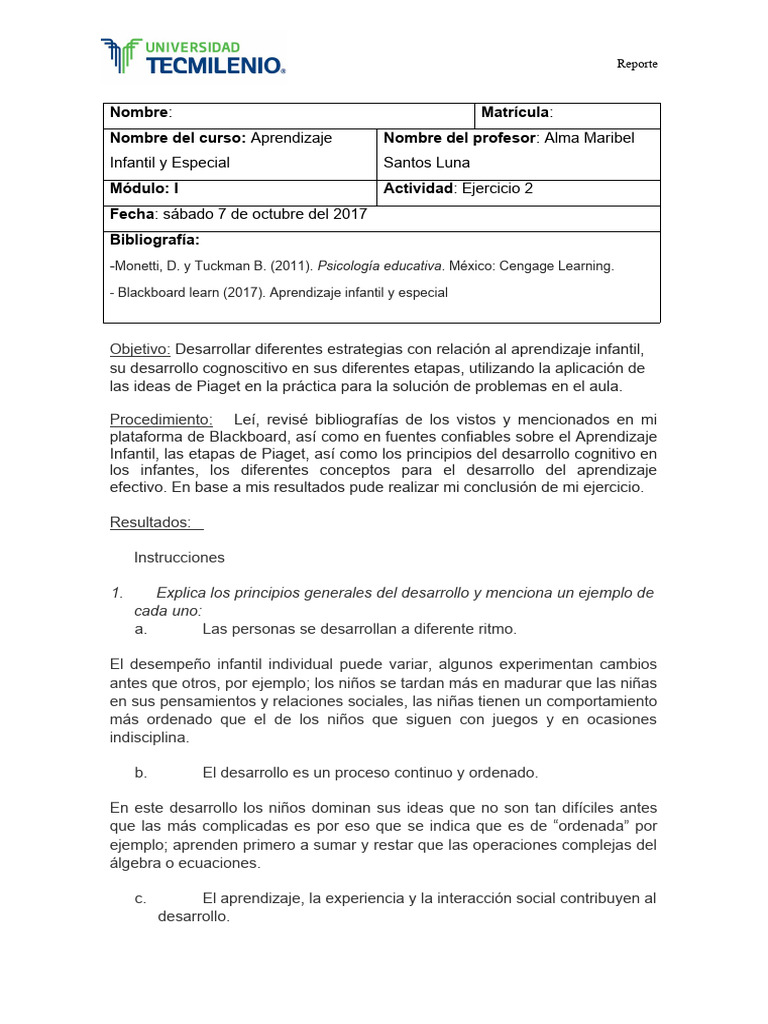 Ejercicio 2 - AIE | PDF | Pensamiento | Aprendizaje