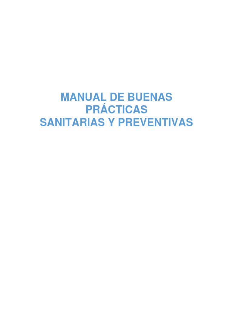Manual de Buenas Prácticas - Ejemplo | PDF | Lavado de manos | Guante