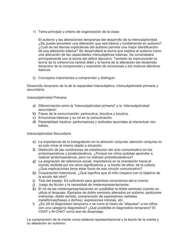 Plan de Trabajo para La Clase - Adrover - ETC - 2021 | PDF | Teoria de la mente | Espectro autista