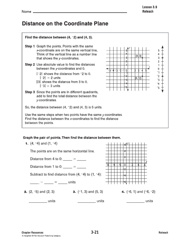 Distance On The Coordinate Plane 26 Copies | PDF