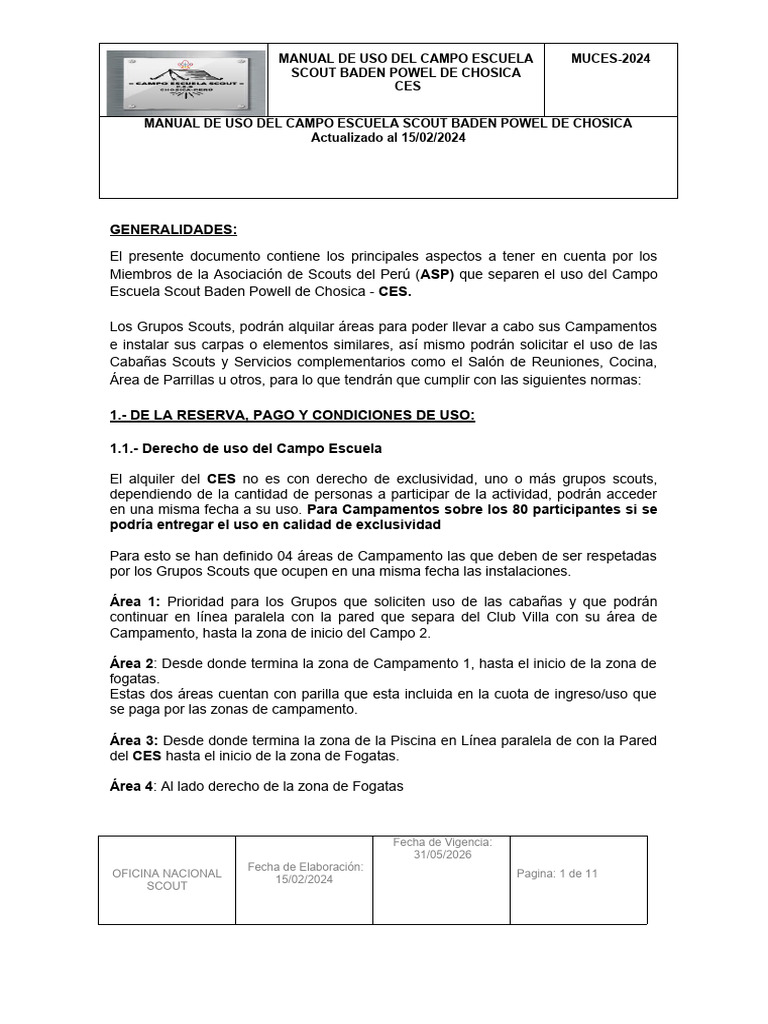 Manual y Costos para Uso de CES 2024 | PDF | Cocina | Exploración