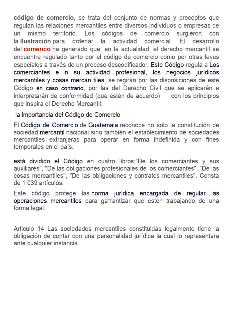 Código de Comercio | PDF | aduana | Sociedad de responsabilidad limitada