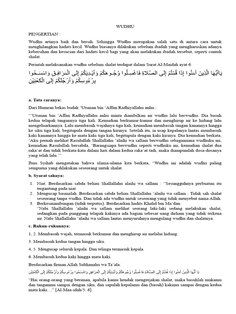 WUDHU | PDF