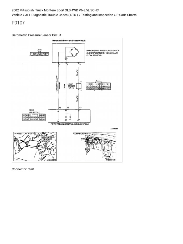 Mitsubishi Montero Sport DTC Guide | PDF | Voltage | Manufactured Goods