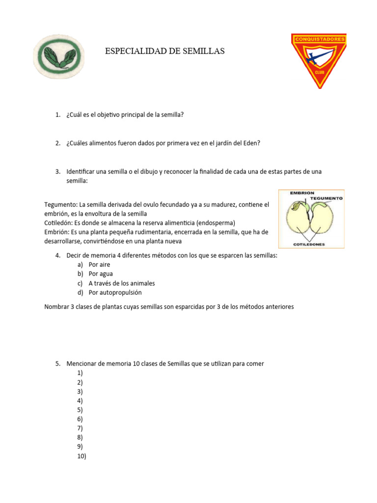 Especialidad de Semillas | PDF