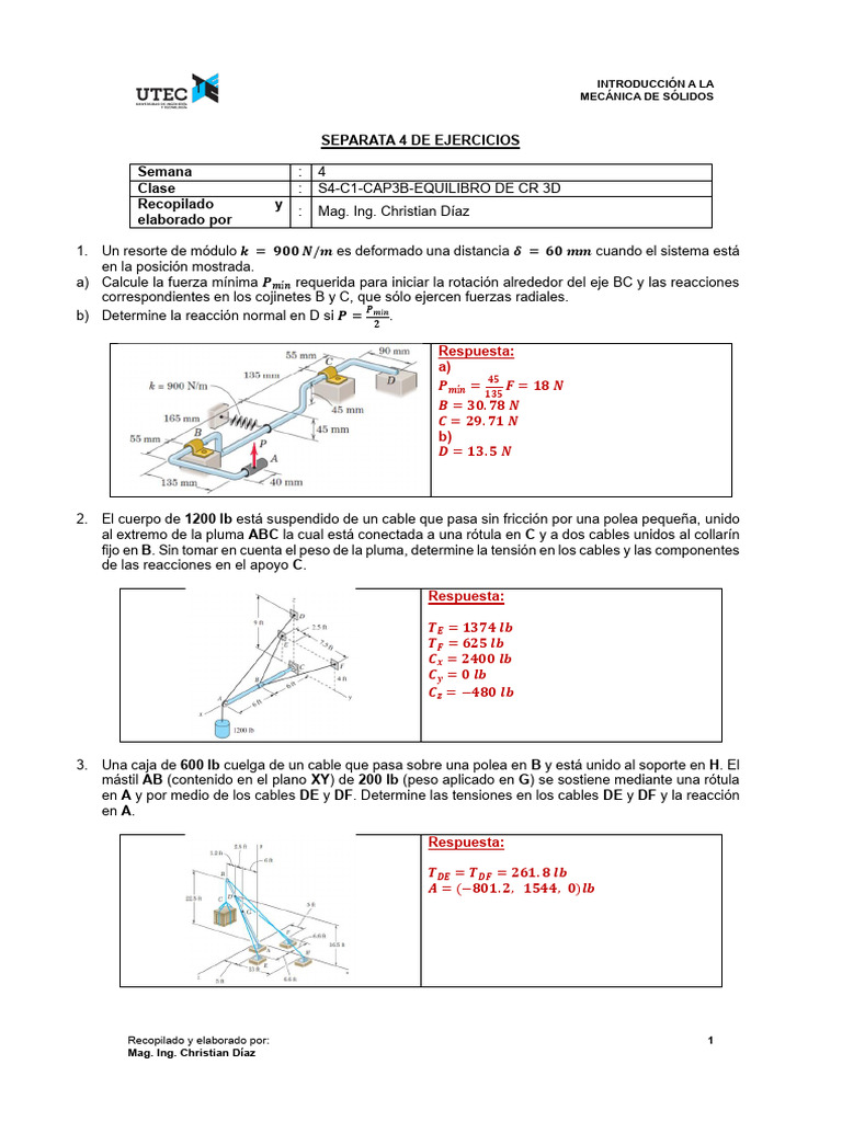 Separata de Ejercicios 4-Ims | PDF | Fricción | Ingeniería mecánica