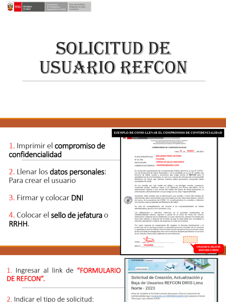 Solicitud de Usuario Refcon | PDF | Contraseña | Informática