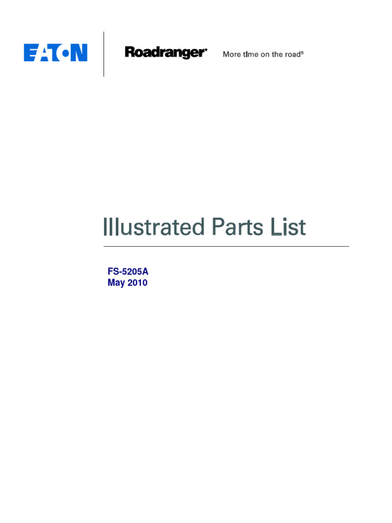 FS-5205A May 2010 | PDF | Manual Transmission | Screw