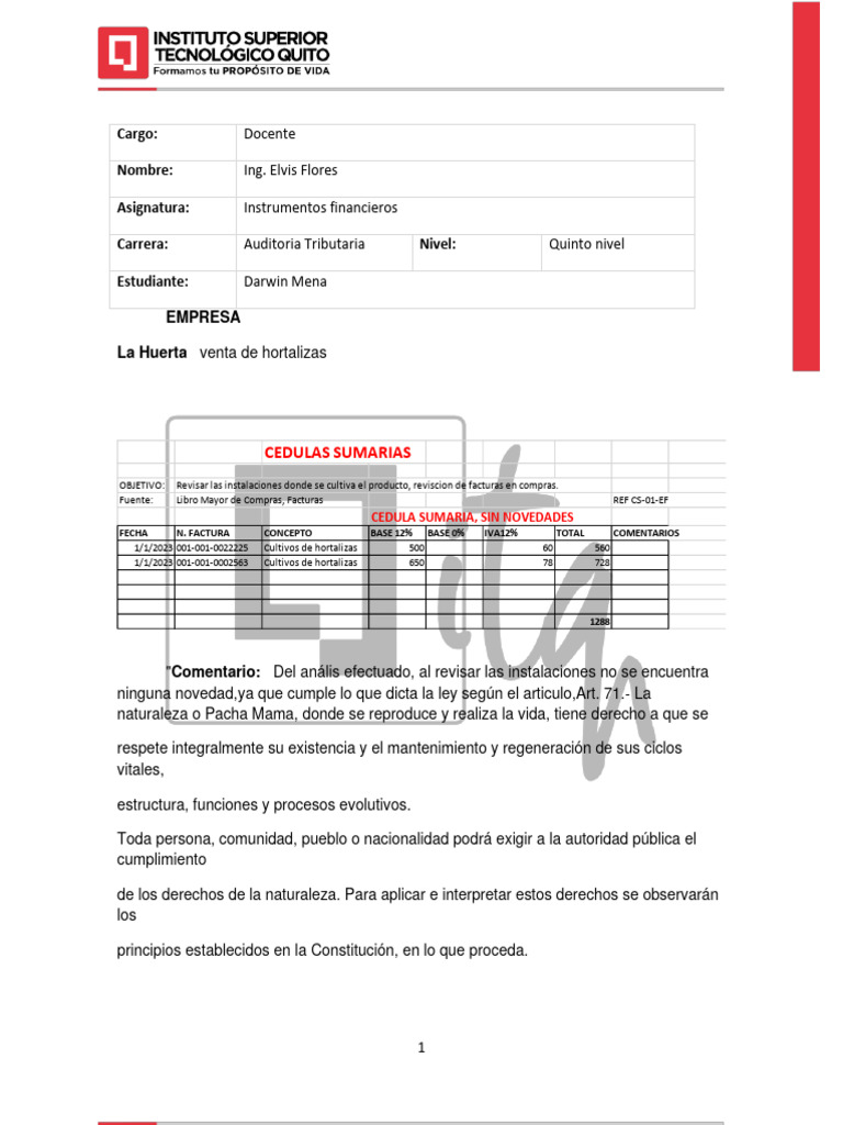 Cedula Sumaria | PDF | Impuestos | Impuesto al valor agregado
