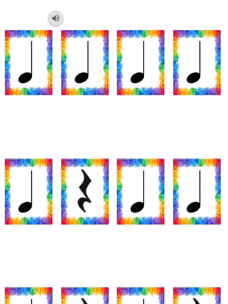 fichas de ritmo colores | PDF