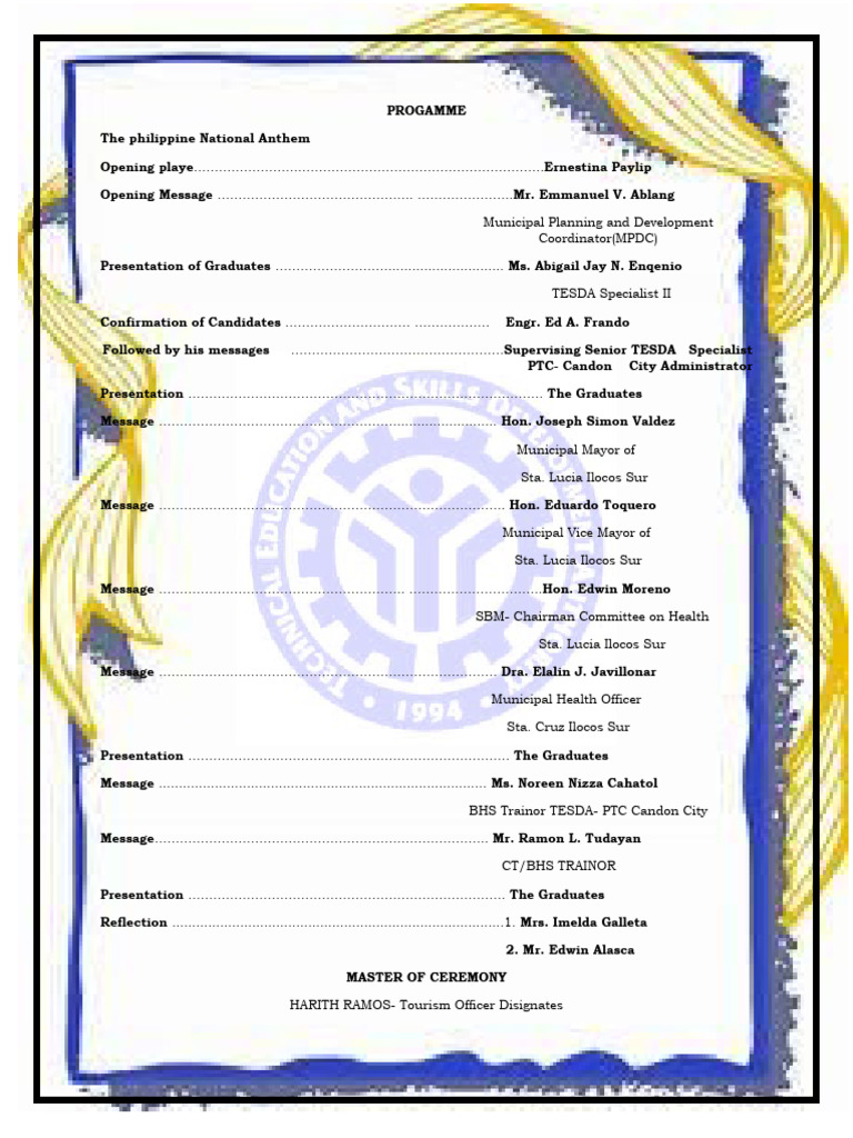 Progamme of Tesda | PDF