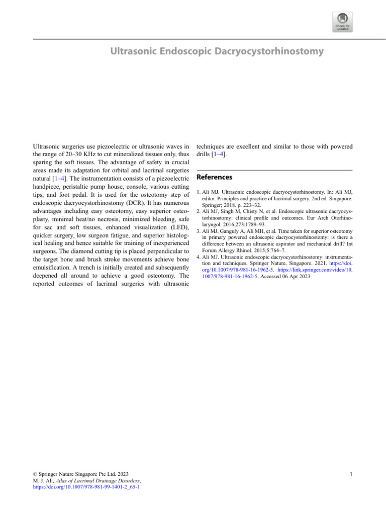 Ch65 UltrasonicDCR | PDF | Surgical Specialties | Human Head And Neck