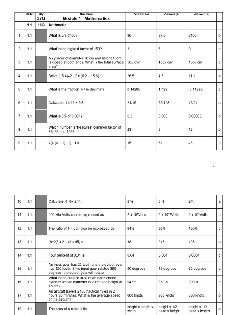 32Q Module 1 - Mathematics | PDF | Area | Triangle