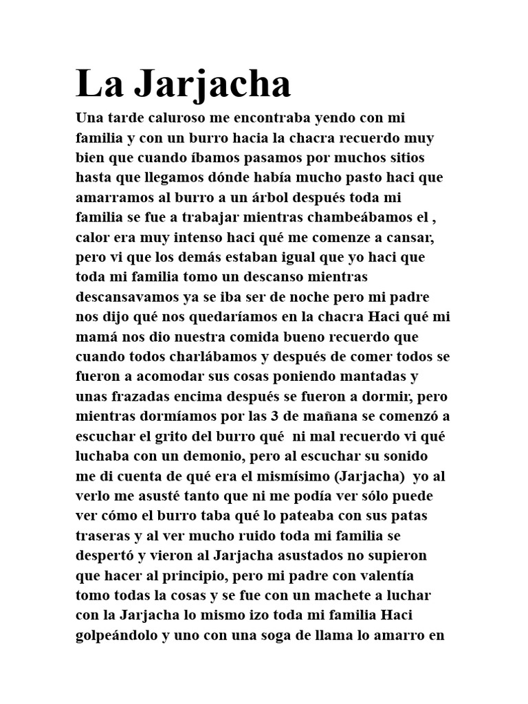La leyenda de la Jarjacha en Chiapas | PDF | Poesía