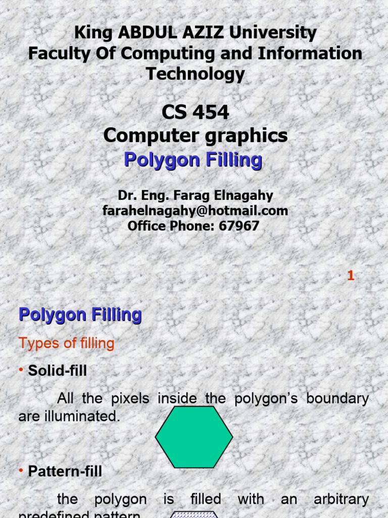 Polygon Filling | PDF | Vertex (Geometry) | Computer Graphics