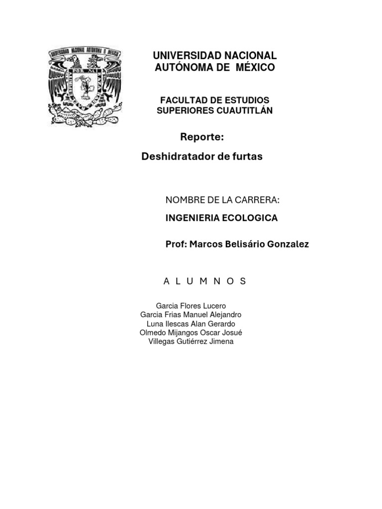 Deshidratador De Frutas Y Semillas Pdf Alimentos Fruta