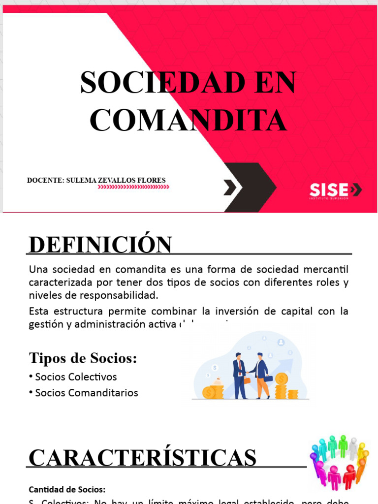 Sociedad en Comandita: Docente: Sulema Zevallos Flores | PDF | Sociedad ...