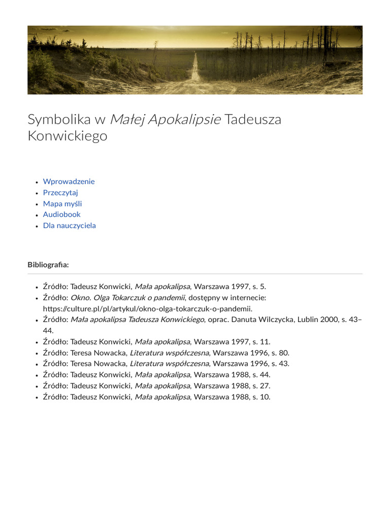 Symbolika w Malej Apokalipsie Tadeusza Konwickiego 2 | PDF