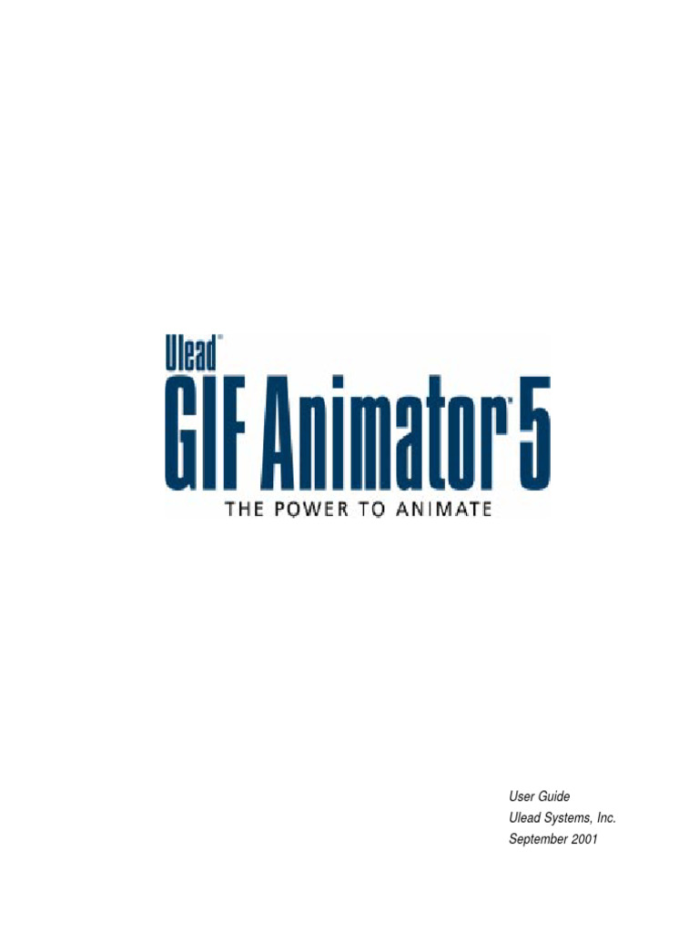 Ulead GIF Animator 5 User Guide | PDF | Adobe Photoshop | Animation