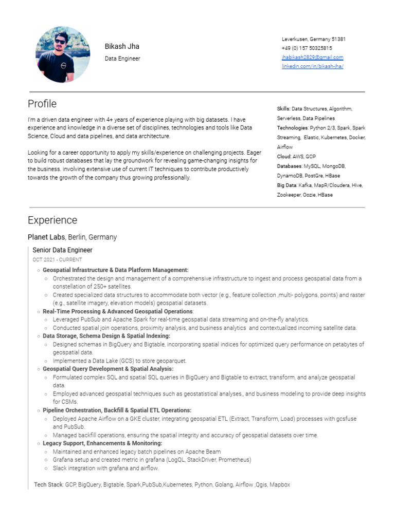 Bikash - Jha-CV - Docx (1) 2 | Download Free PDF | Apache Spark | Amazon Web Services