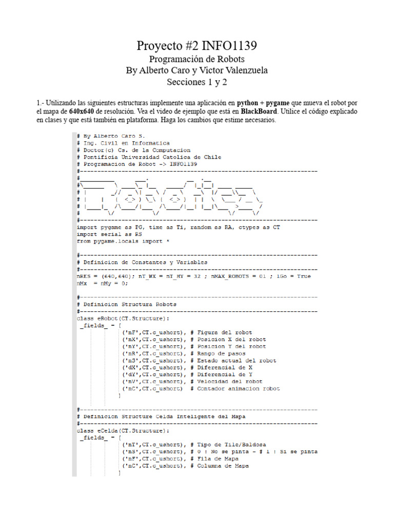 Programación de Robots en Python Pygame | PDF