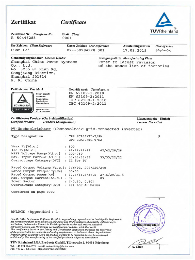 30-36kW - IEC 62109 | PDF