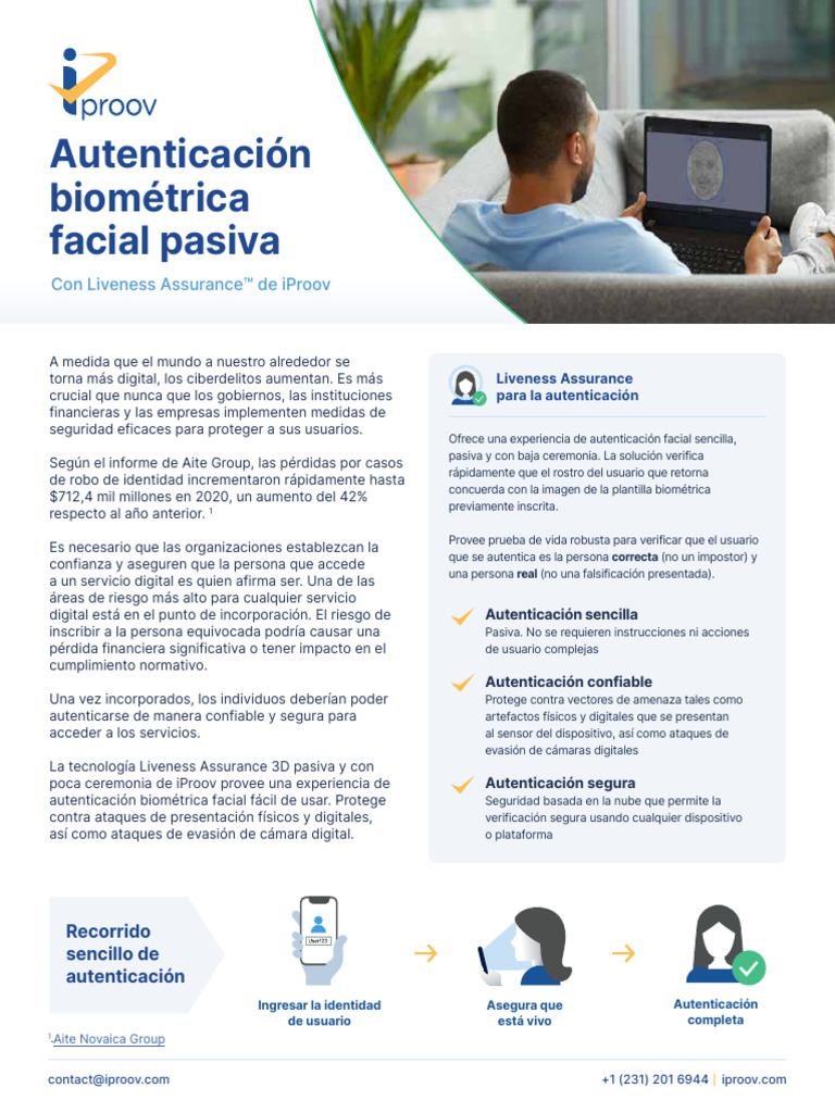 Iproov - Verificiacion Facial Pasiva - 10 | PDF | Autenticación | Biometría