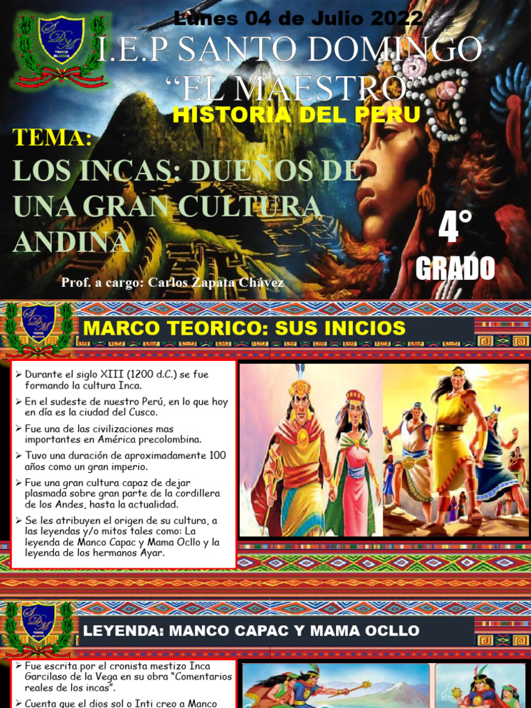 Los Incas: Cultura y Legado Andino | PDF | Imperio Inca