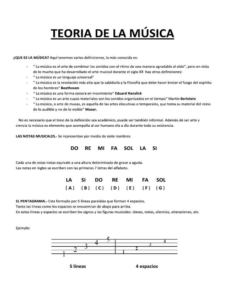Teoria de La Musica | PDF