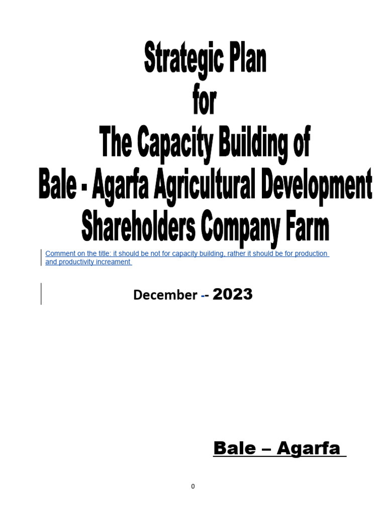 Draft 2 Strategic Plan | Download Free PDF | Irrigation | Agriculture
