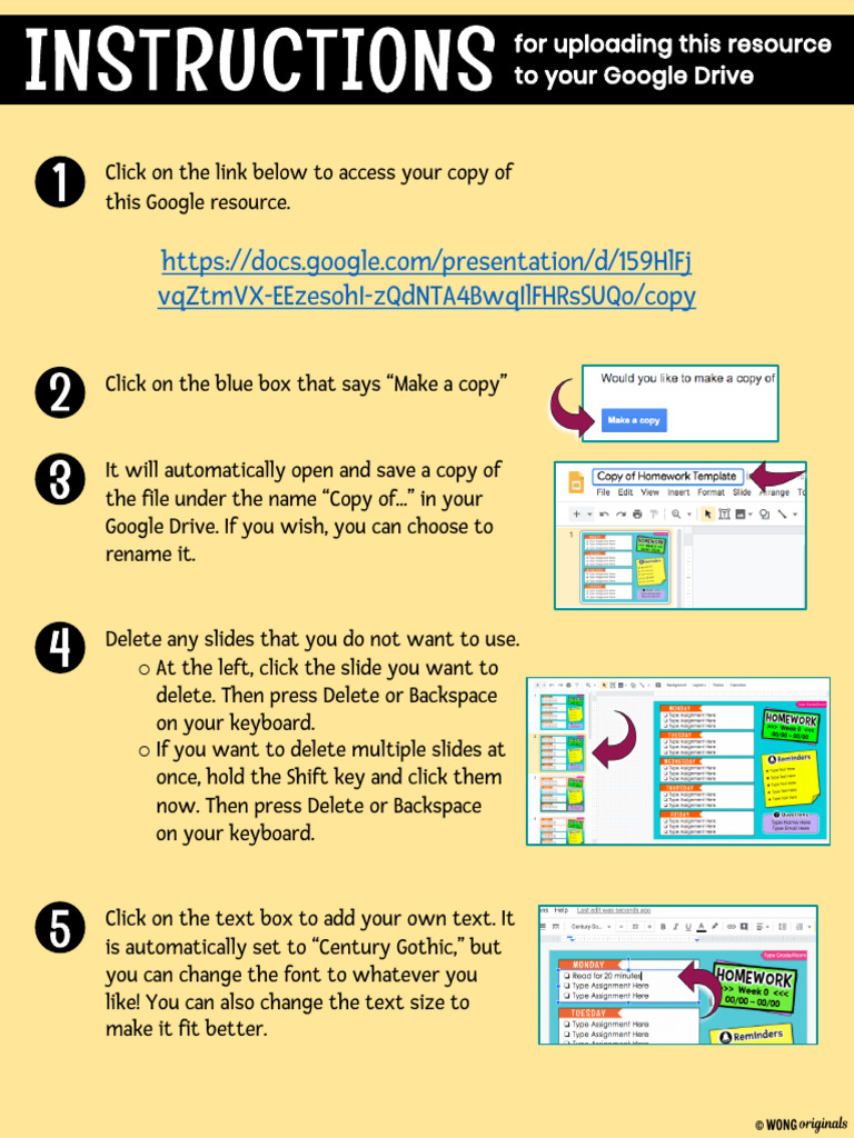 Weekly Homework Template Google Slides | PDF | Computer Keyboard ...