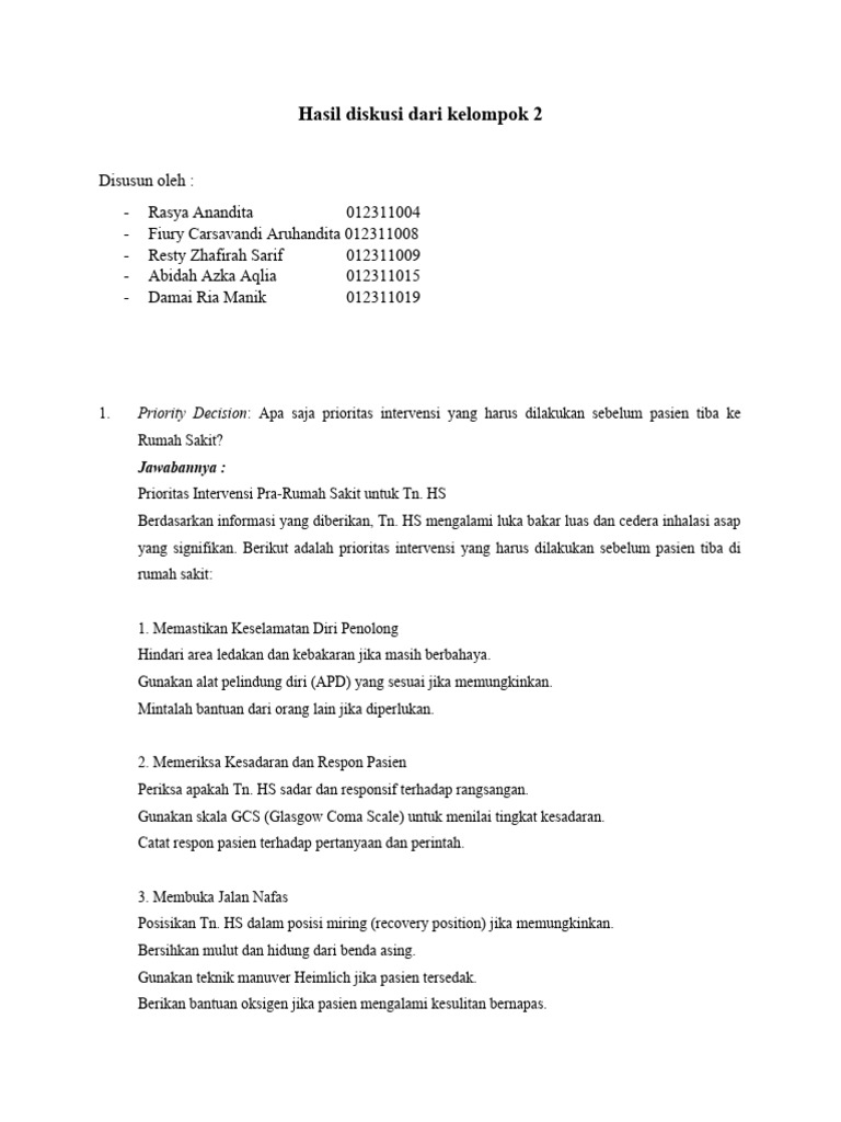 Contoh Case Burn Injury | PDF